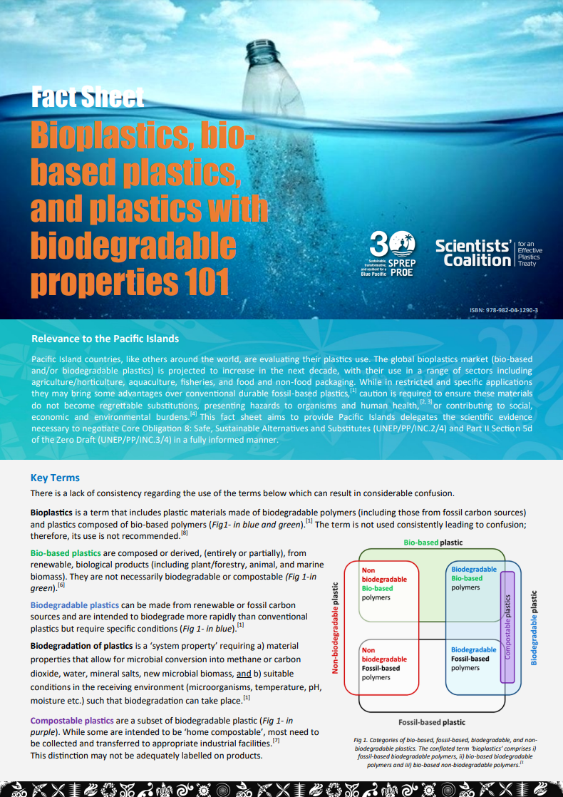Fact Sheet: Bioplastics, biobased plastics and plastics with ...